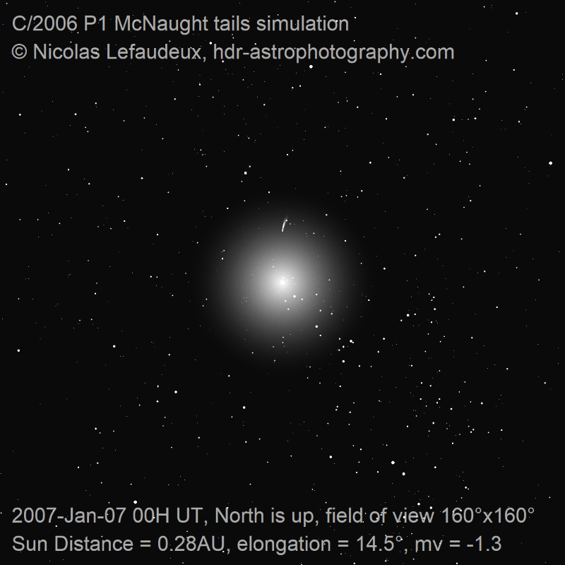 Comet tails simulations – HDR astrophotography by Nicolas Lefaudeux
