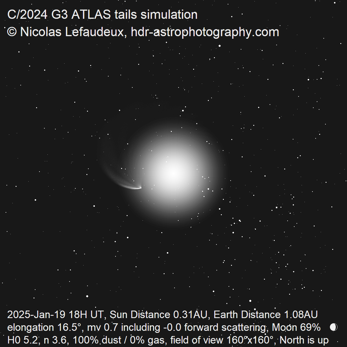 Comet tails simulations – HDR astrophotography by Nicolas Lefaudeux